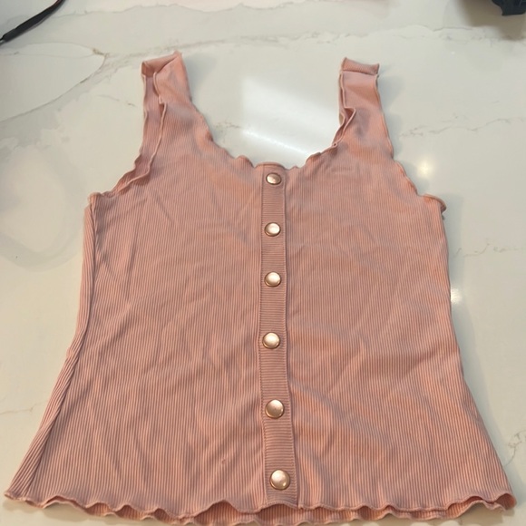 Guess | Tops | Guess Xs Peachy Color Tank With Rose Gold Buttons | Poshmark